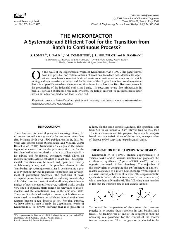 (PDF) The Microreactor