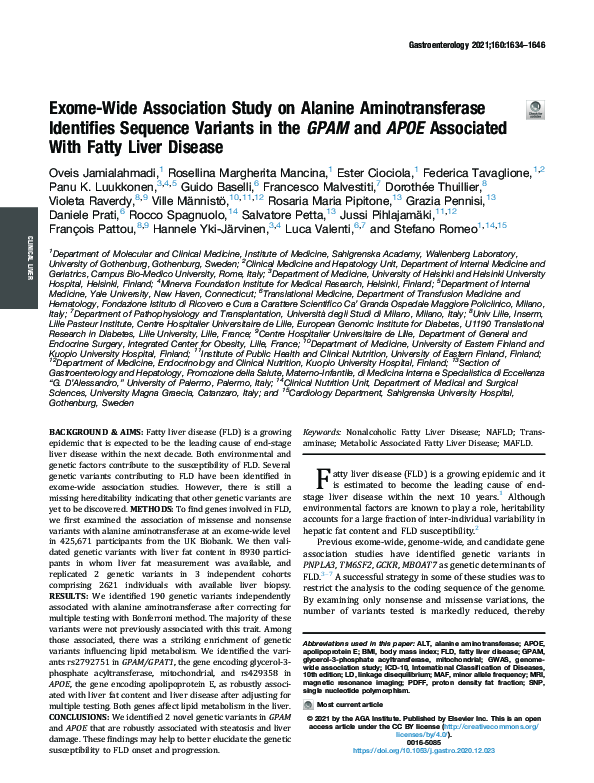 (PDF) Exome-Wide Association Study on Alanine Aminotransferase ...