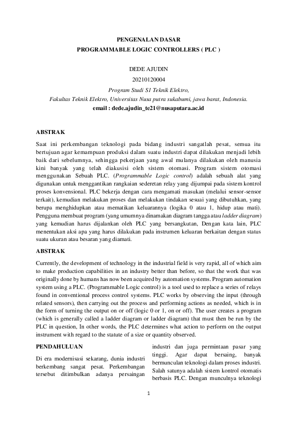 (PDF) PENGENALAN DASAR PLC