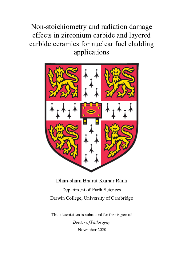 (PDF) Non-stoichiometry and radiation damage effects in zirconium ...
