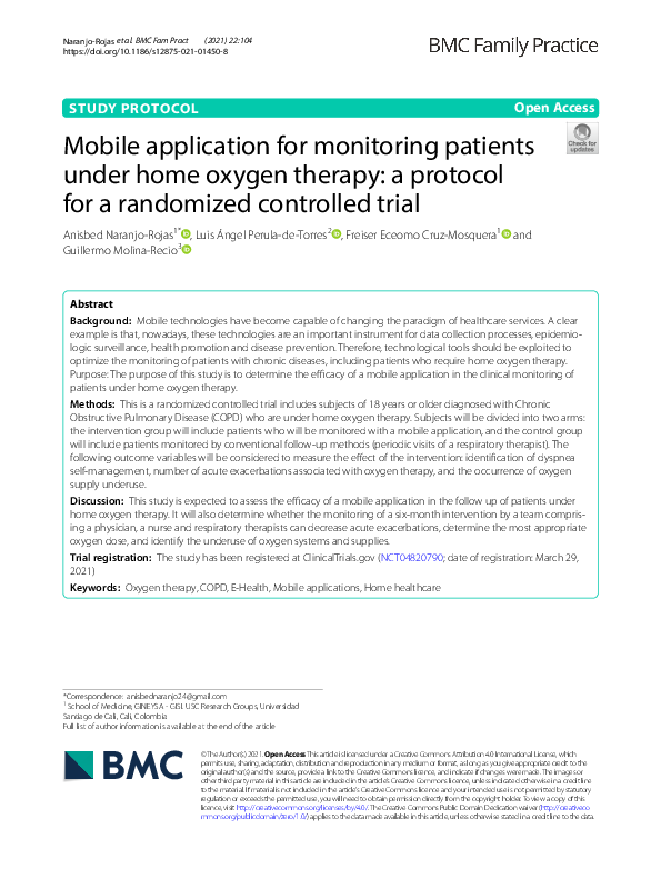 (PDF) Mobile application for monitoring patients under home oxygen ...