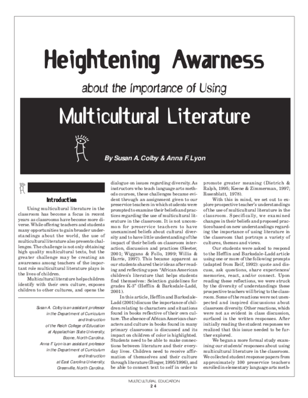 (PDF) Heightening awareness about the importance of using multicultural ...