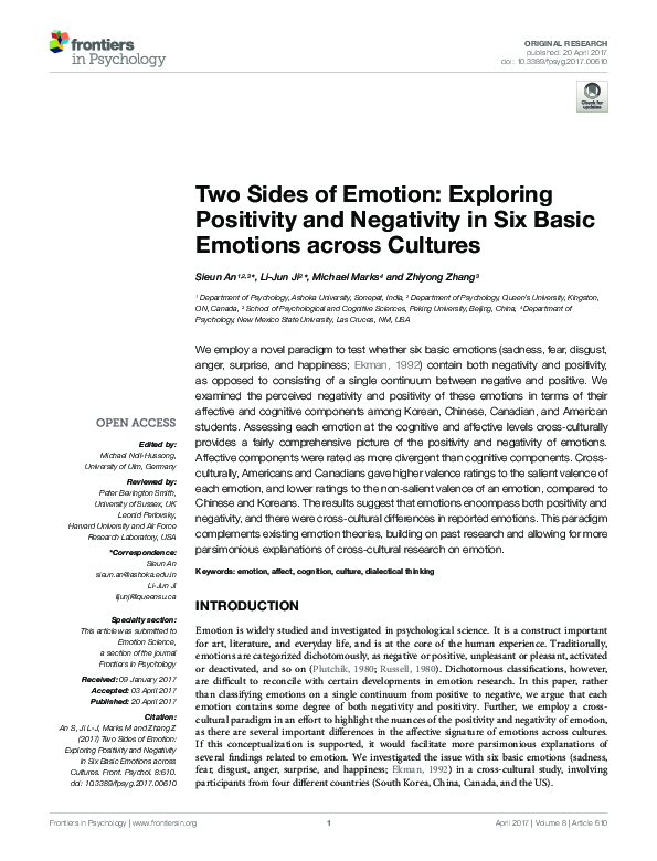(PDF) Two Sides of Emotion: Exploring Positivity and Negativity in Six ...