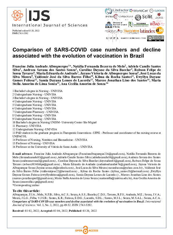 (PDF) Comparison of SARS-COVID case numbers and decline associated with ...