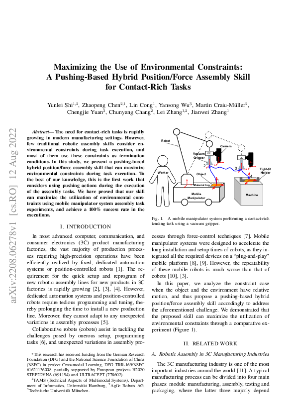 (PDF) Maximizing the Use of Environmental Constraints: A Pushing-Based Hybrid Position/Force ...