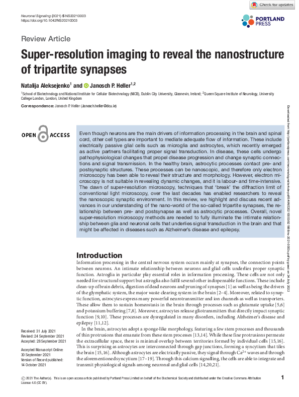 (PDF) Super-resolution imaging to reveal the nanostructure of ...