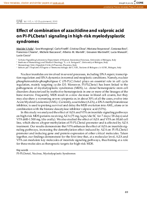 (PDF) Effect of combination of azacitidine and valproic acid on PI ...