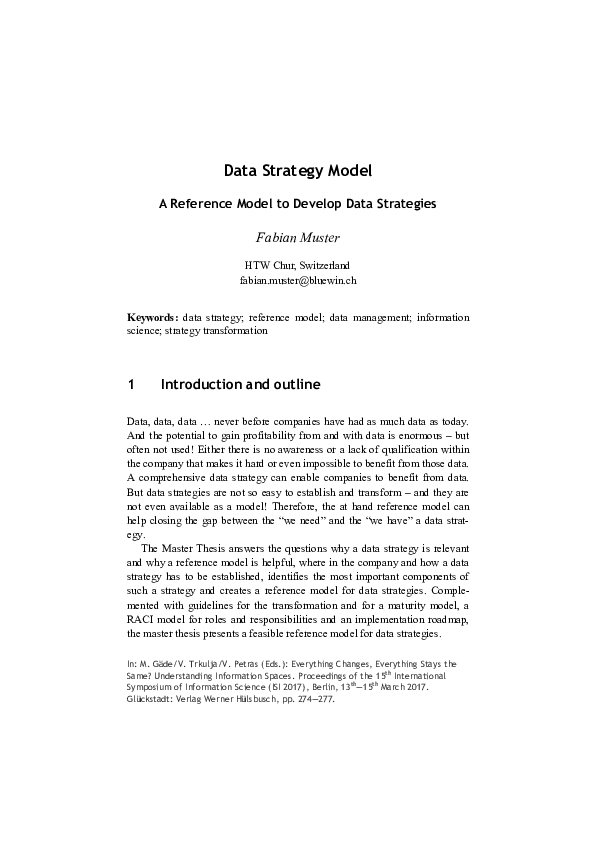 (PDF) Data Strategy Model - A Reference Model to Develop Data Strategies