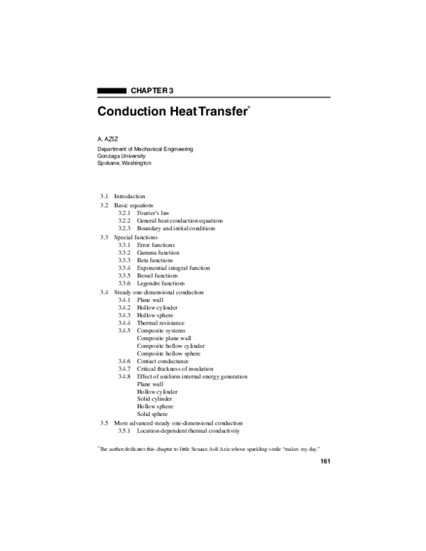 Pdf Conduction Heat Transfer