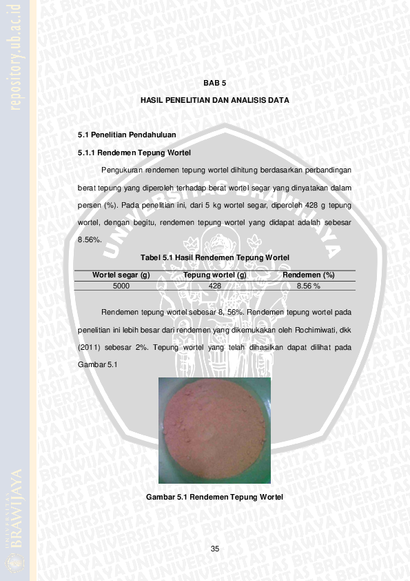(PDF) Pengaruh Variasi Proporsi Mocaf (Modified Cassava Flour) dan Tepung Wortel terhadap Mutu ...