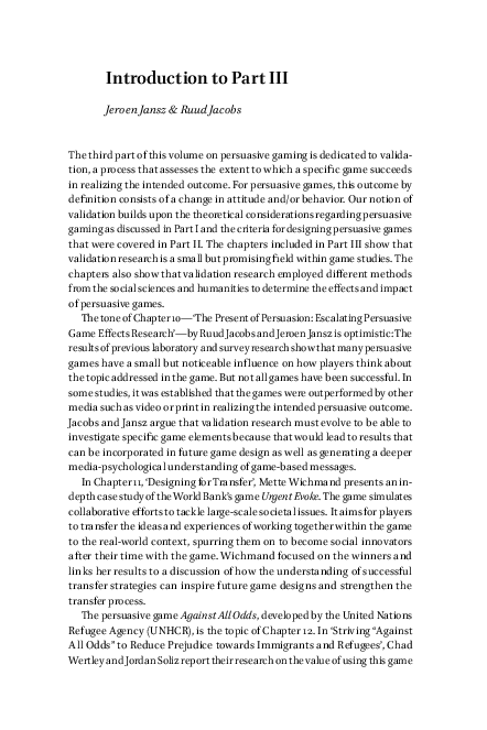 (PDF) Introduction to Part III | Jeroen Jansz - Academia.edu