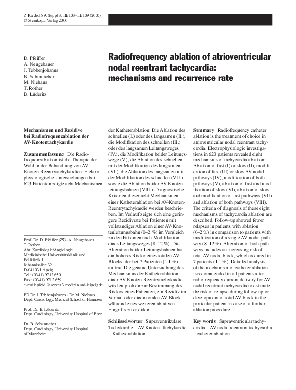 (PDF) Radiofrequency ablation of atrioventricular junction and ...