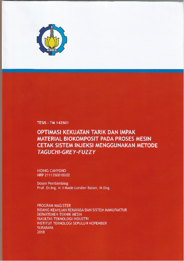 (PDF) Optimasi Kekuatan Tarik Dan Impak Material Biokomposit Pada ...