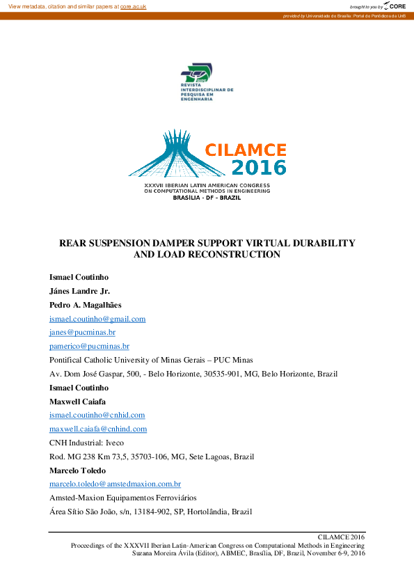(PDF) Rear Suspension Damper Support Virtual Durability and Load ...