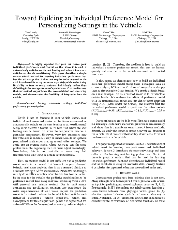 (PDF) Toward Building an Individual Preference Model for Personalizing ...