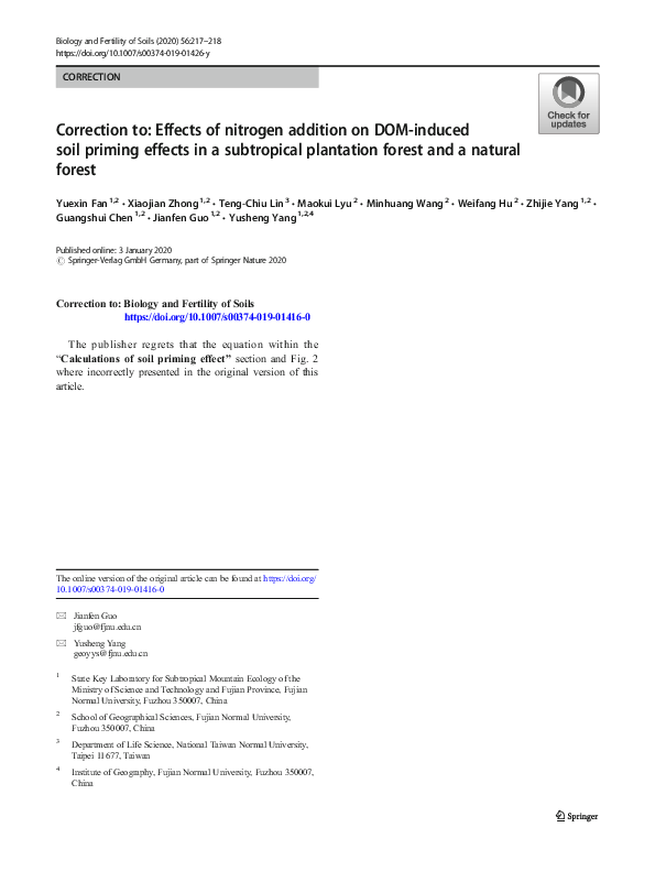 (PDF) Correction to: Effects of nitrogen addition on DOM-induced soil ...