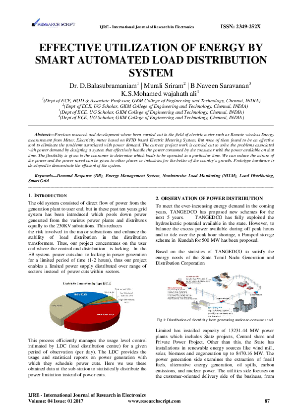 (PDF) IJRE-International Journal of Research in Electronics EFFECTIVE UTILIZATION OF ENERGY BY ...