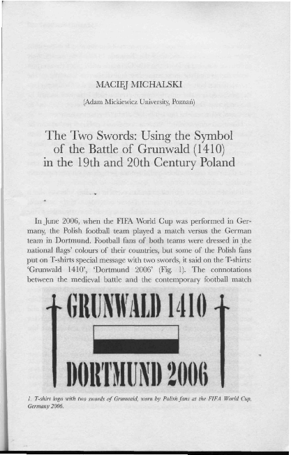 (PDF) The two swords: using the symbol of the battle of Grunwald (1410 ...
