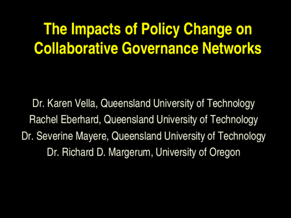 (PDF) The impacts of policy change on collaborative governance networks