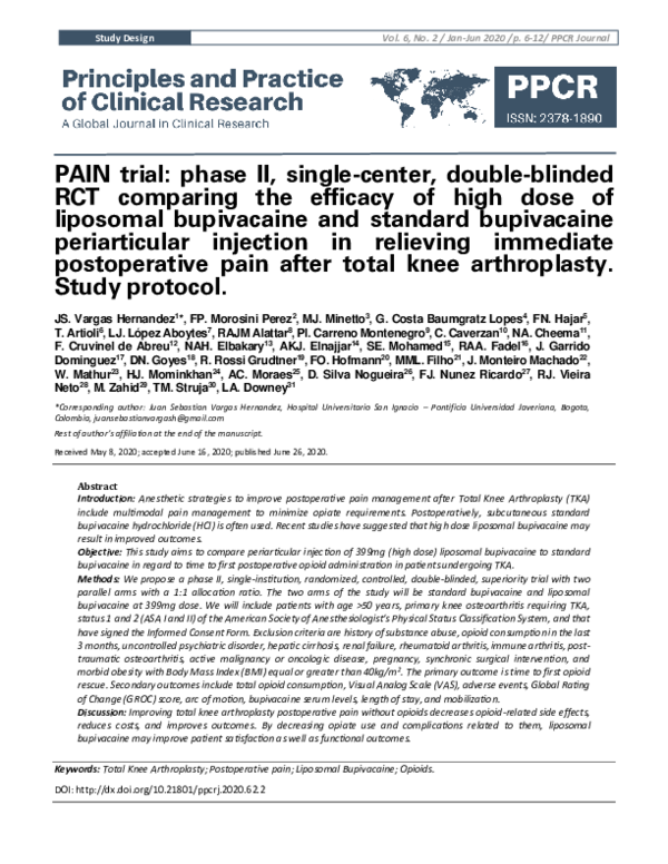 (PDF) PAIN trial: phase II, single-center, double-blinded RCT comparing ...