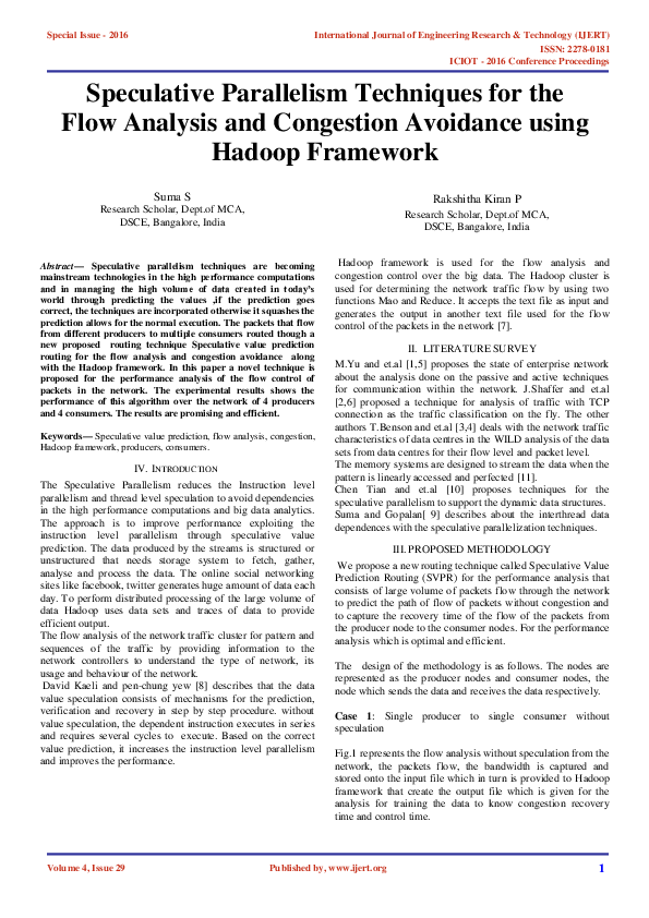 (PDF) Speculative Parallelism Techniques for the Flow Analysis and Congestion Avoidance using ...
