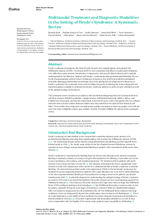 (PDF) Multimodal Treatment and Diagnostic Modalities in the Setting of ...