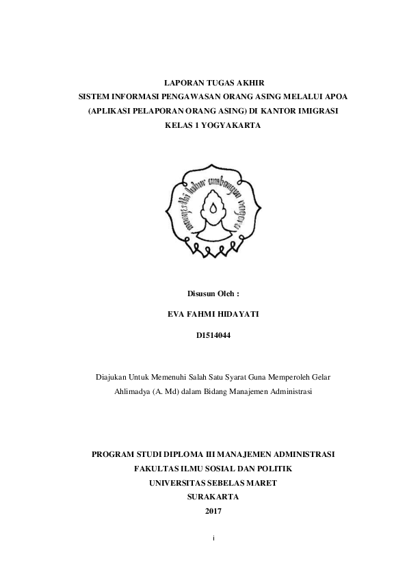 (PDF) Sistem Informasi Pengawasan Orang Asing Melalui Apoa (Aplikasi Pelaporan Orang Asing) di ...