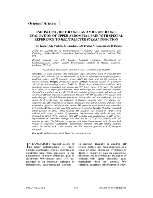 (PDF) Endoscopic, histologic and microbiologic evaluation of upper ...