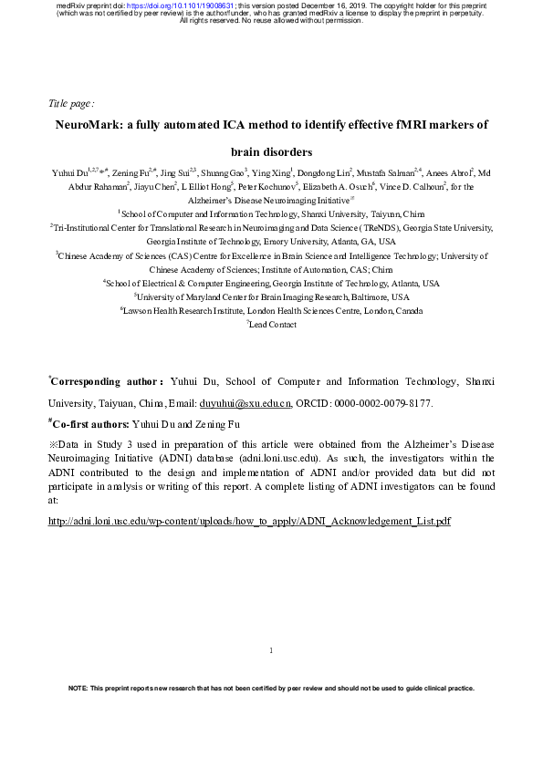 (PDF) NeuroMark: a fully automated ICA method to identify effective ...