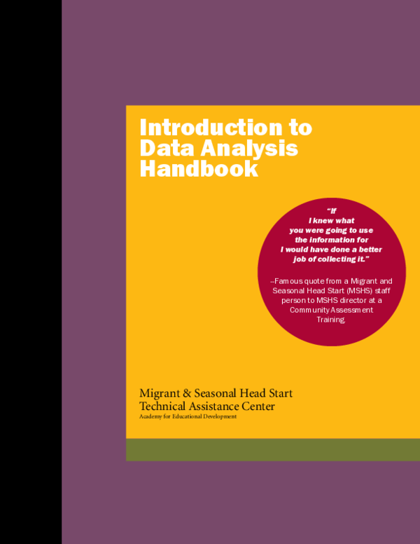 (PDF) Introduction to Data Analysis Handbook
