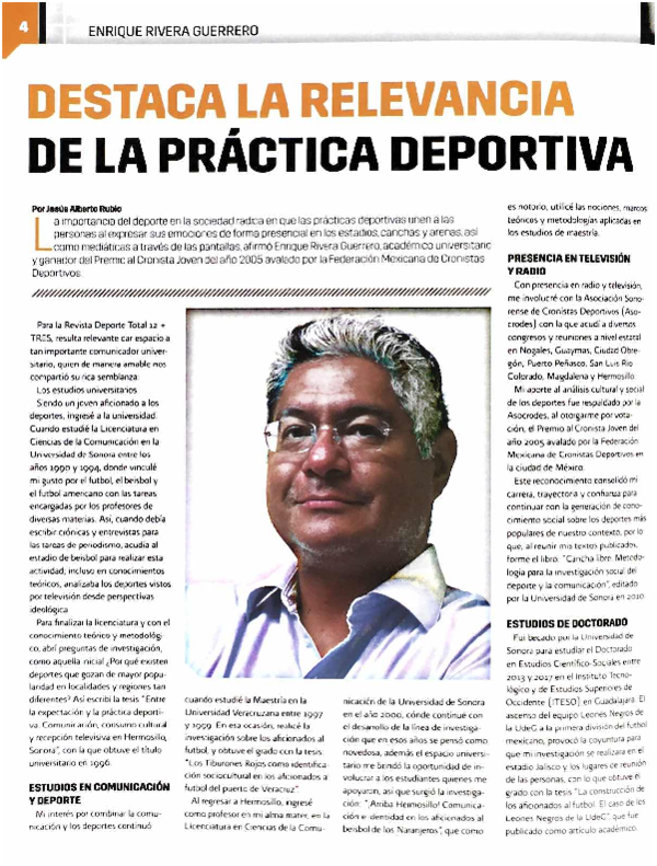 (PDF) Destaca la importancia de la práctica deportiva.