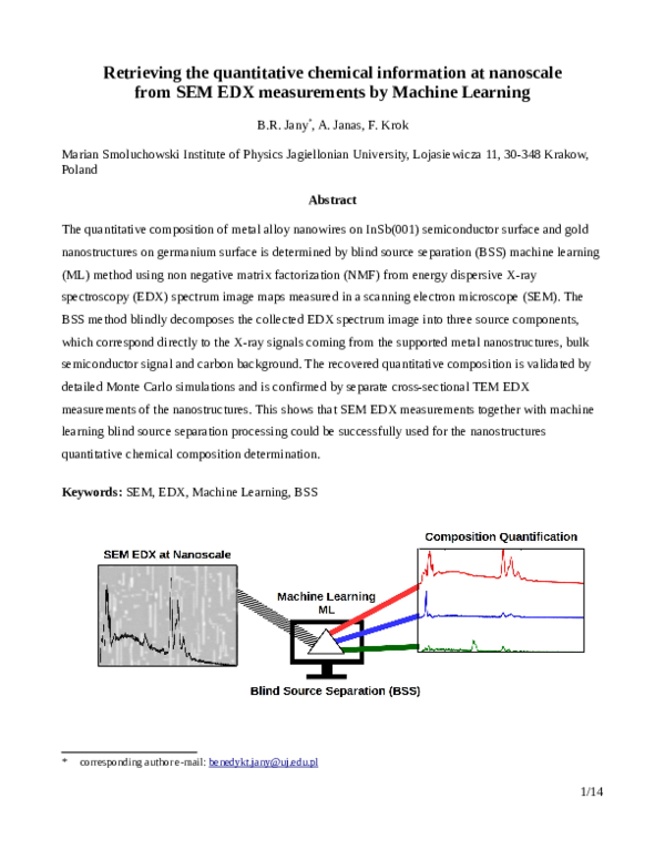 (PDF) Retrieving the Quantitative Chemical Information at Nanoscale from Scanning Electron ...