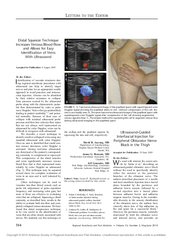 (PDF) Distal Squeeze Technique Increases Venous Blood Flow and Allows ...