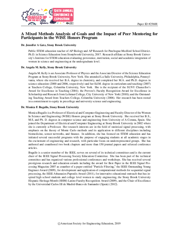 (PDF) A Mixed Methods Analysis of Goals and the Impact of Peer ...