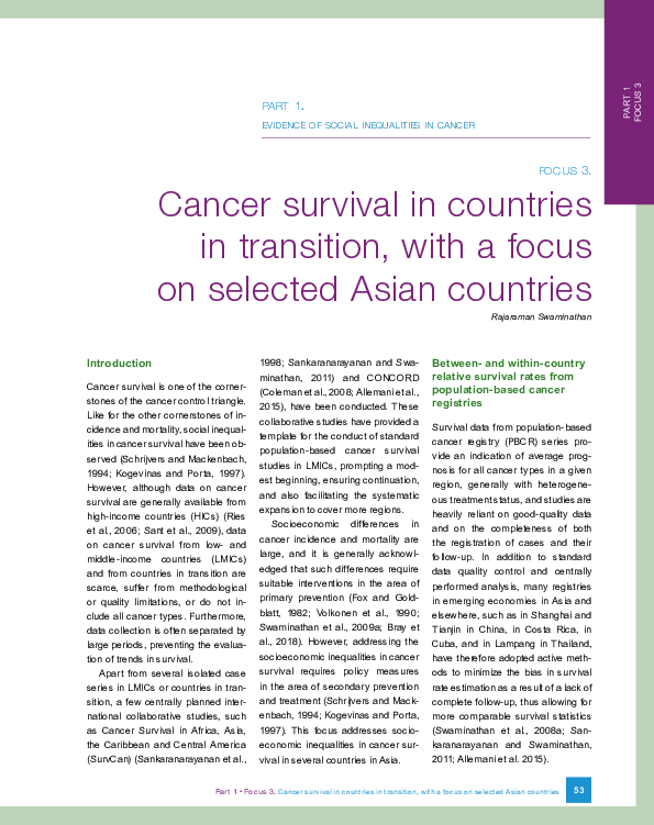 (PDF) Cancer survival in countries in transition, with a focus on ...