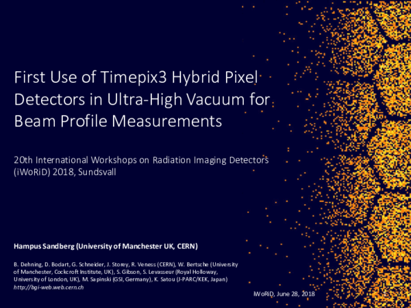 Pdf First Use Of Timepix3 Hybrid Pixel Detectors In Ultra High Vacuum For Beam Profile