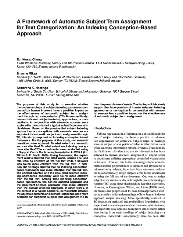 (PDF) A framework of automatic subject term assignment for text categorization: An indexing ...