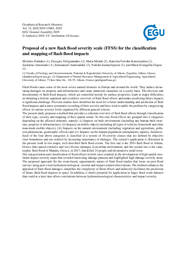 (PDF) Proposal of a new flash flood severity scale (FFSS) for the ...