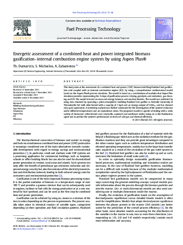 (PDF) Energetic assessment of a combined heat and power integrated ...