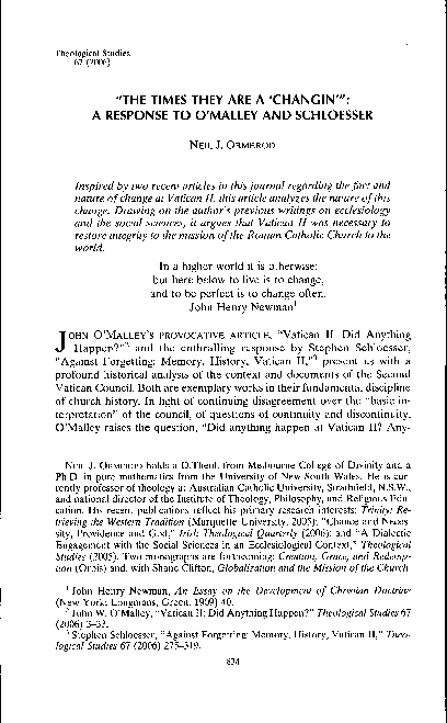 (PDF) “The Times They are a ‘Changin’”: A Response to O'Malley and ...