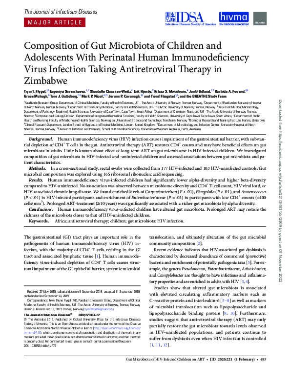 (PDF) Composition of gut microbiota of children and adolescents with ...