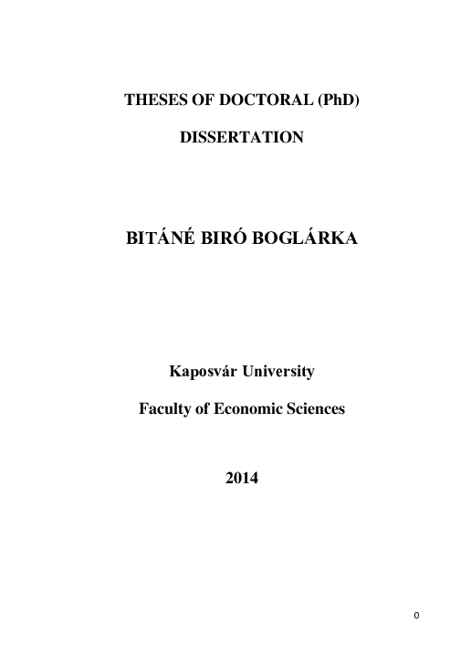 (PDF) THESES OF DOCTORAL (PhD) DISSERTATION