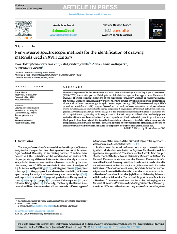 (PDF) Non-invasive spectroscopic methods for the identification of ...