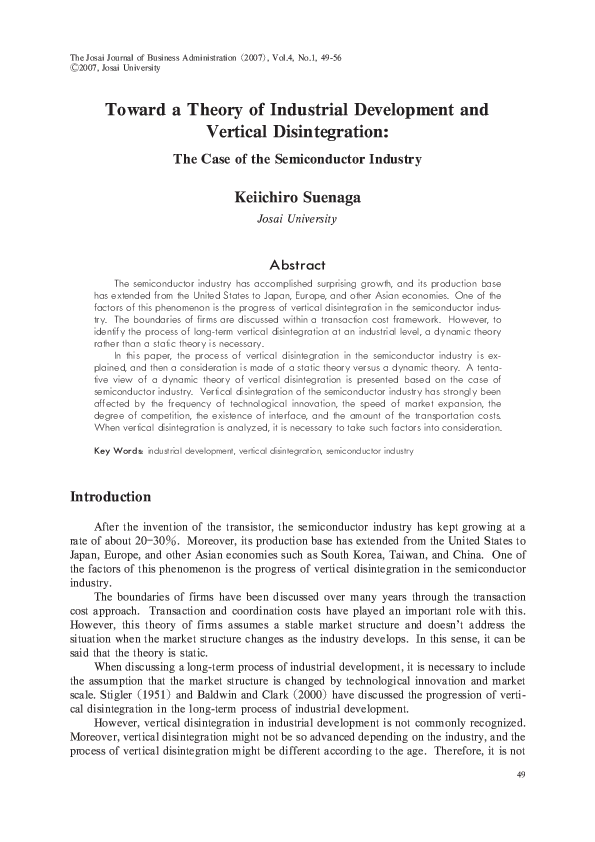 (PDF) Toward a Theory of Industrial Development and Vertical ...