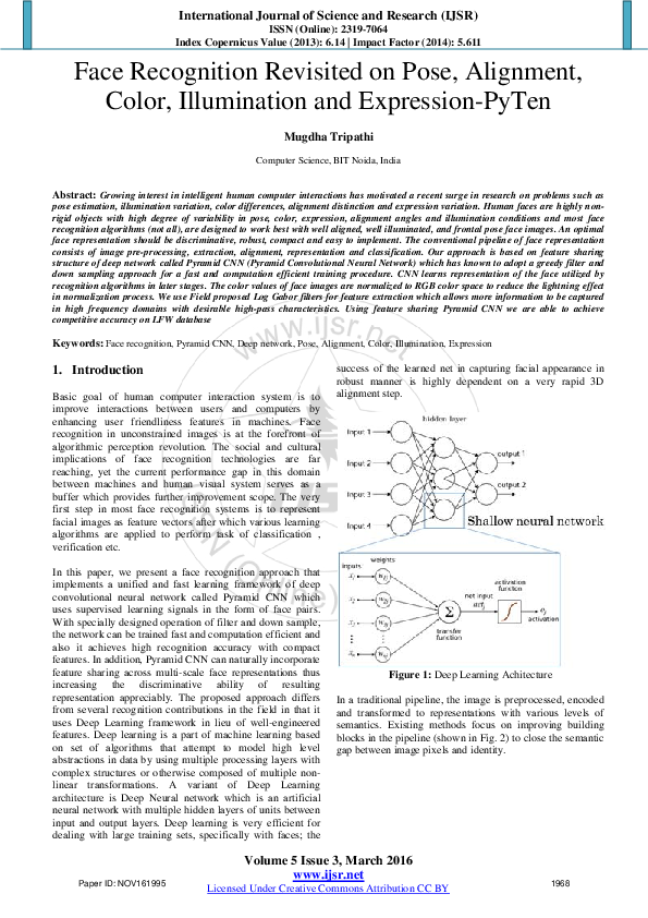 (PDF) Pose-robust Face Recognition with Pyramid CNN