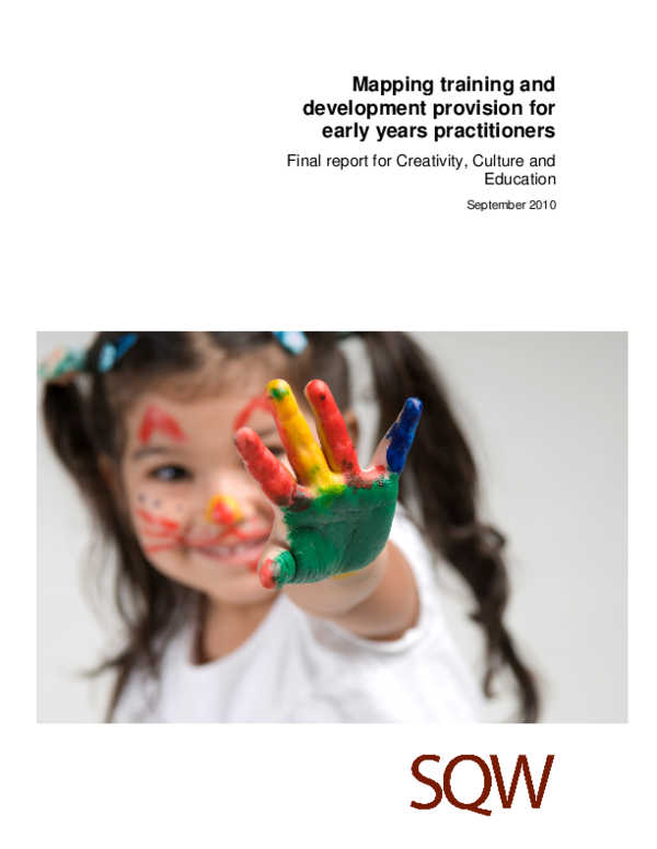 (PDF) Mapping training and development provision for early years ...