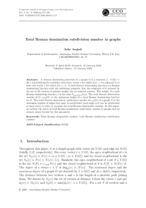 (PDF) Total Roman domination subdivision number in graphs