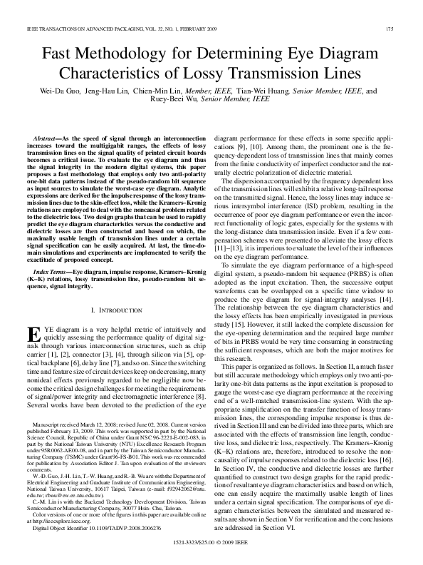 (PDF) Fast Methodology for Determining Eye Diagram Characteristics of ...