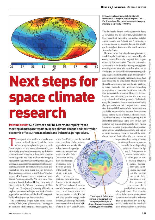 (PDF) Next steps for space climate research