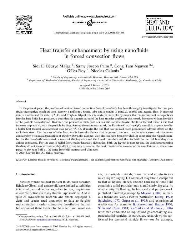Pdf Heat Transfer Enhancement By Using Nanofluids In Forced
